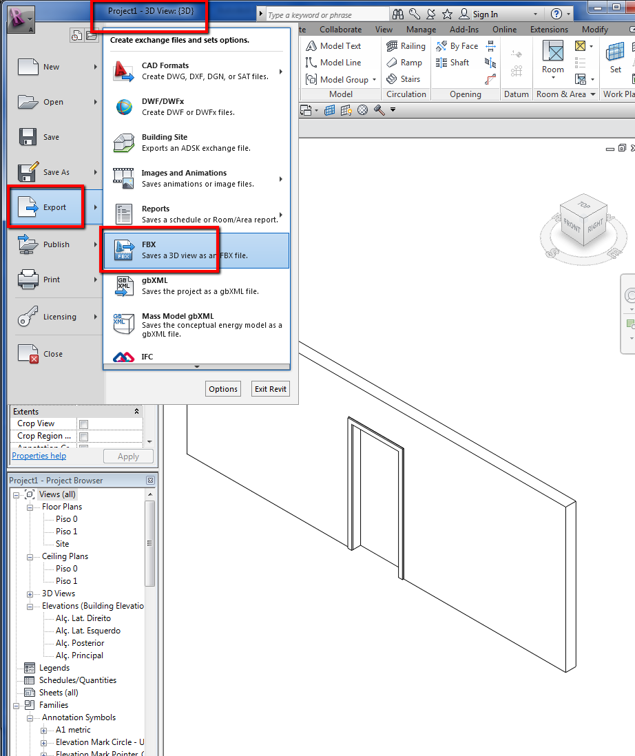 RevitCity Can t Export fbx Format From Revit 2012