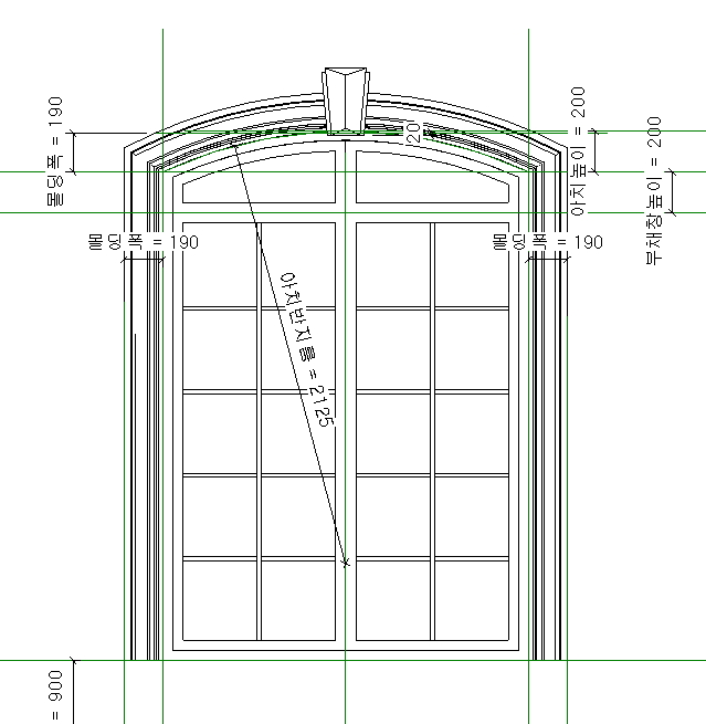 RevitCity.com | Arched window with head height parameter(not oval arch)