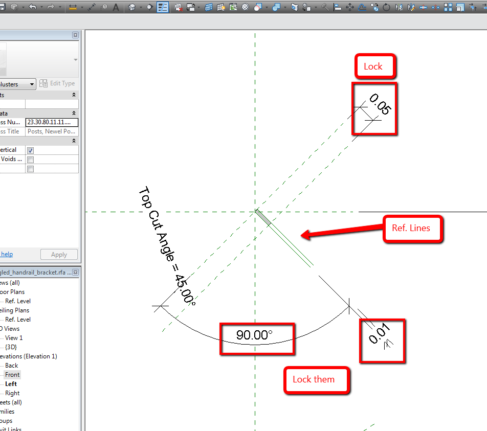 RevitCity.com | Handrail Bracket to rotate with slope of railing