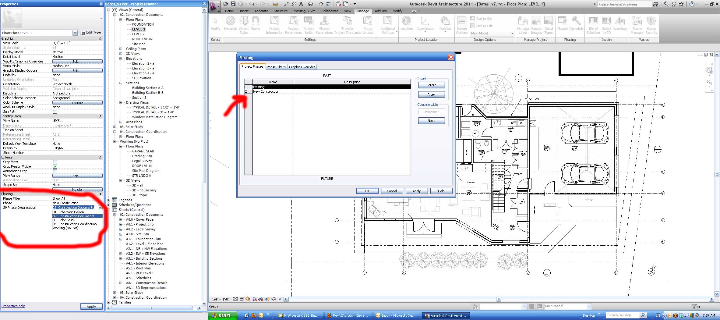 RevitCity.com | Elevation tag disappears when I switch phase