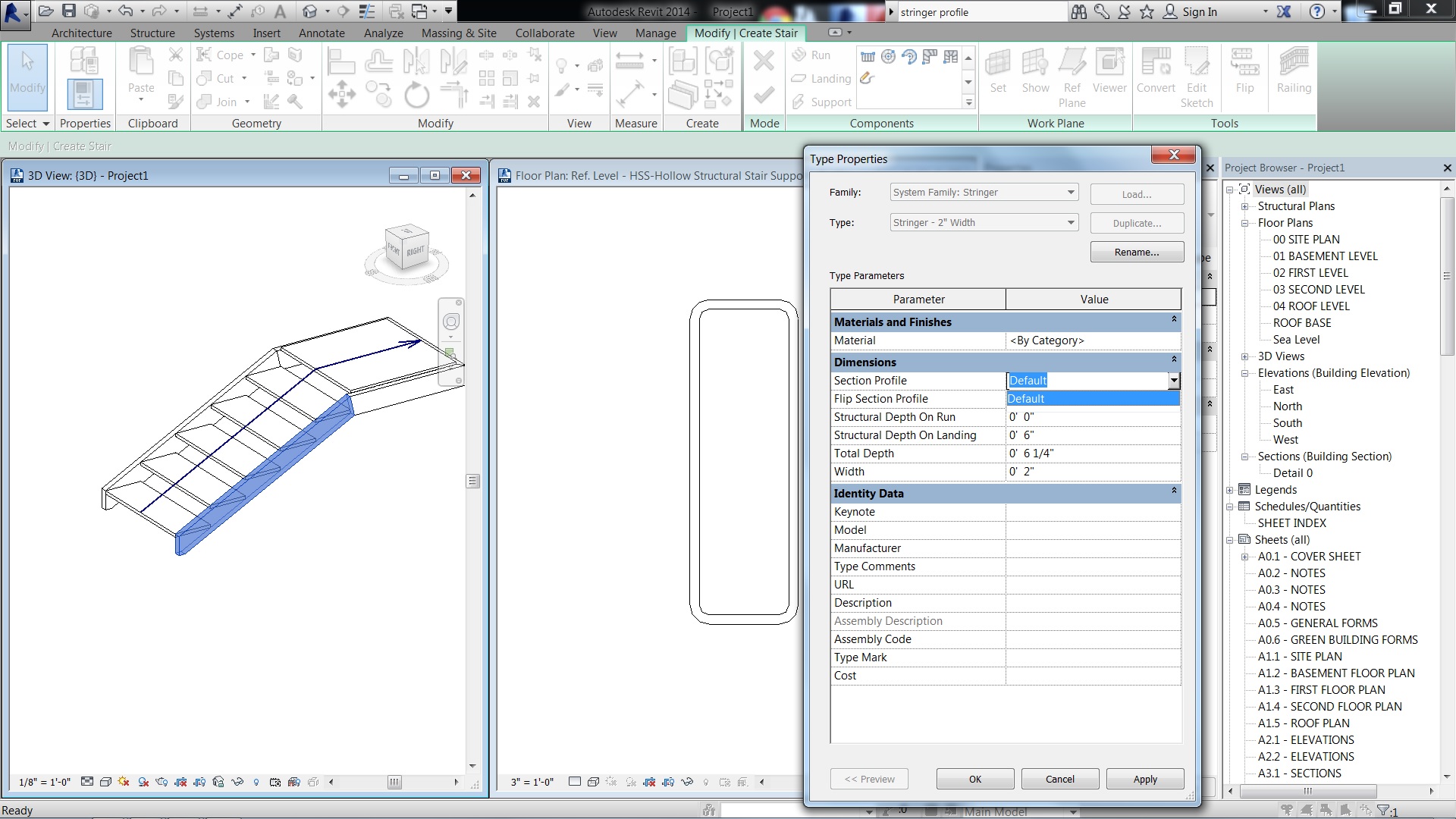 RevitCity.com | Inserting stringer profiles