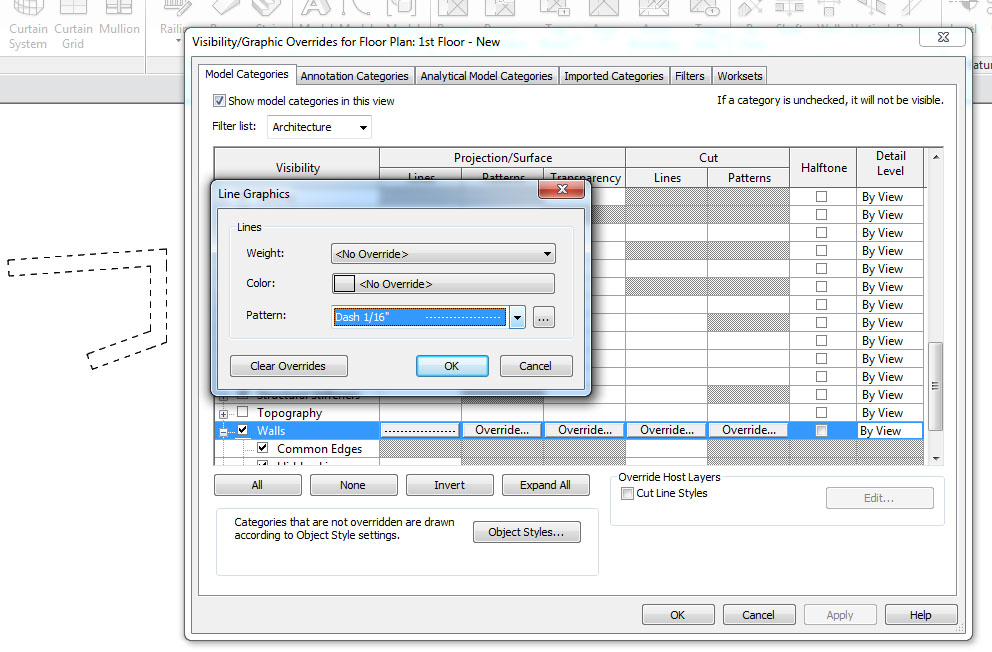 RevitCity.com | Changing display of walls below current level.
