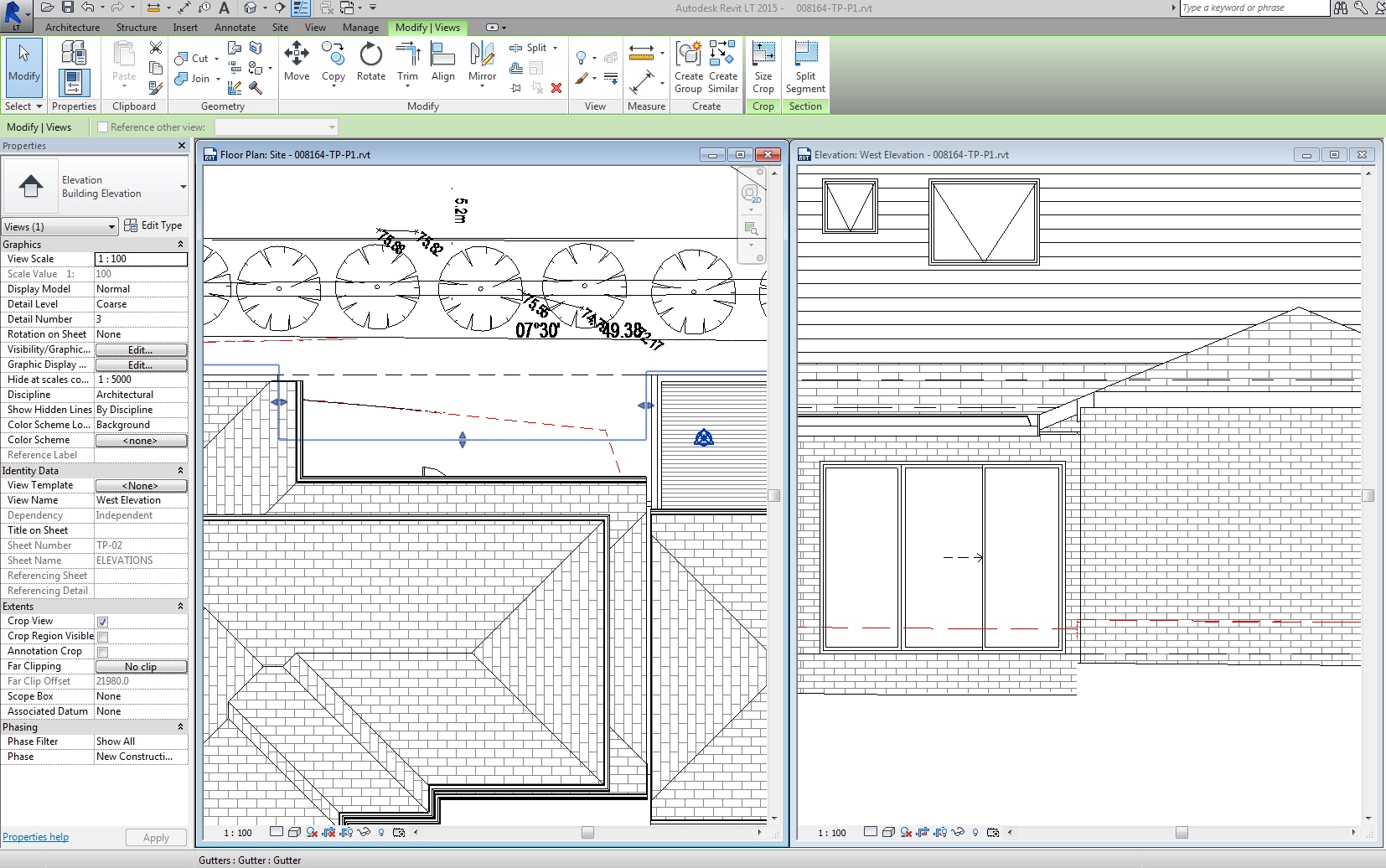 Split Elevation Drawing