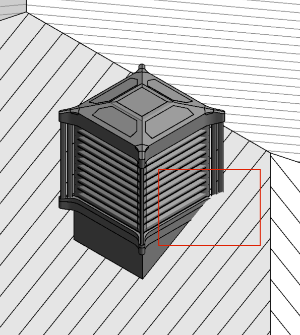 RevitCity.com | Place a Vertical chimney on pitched roof with opening