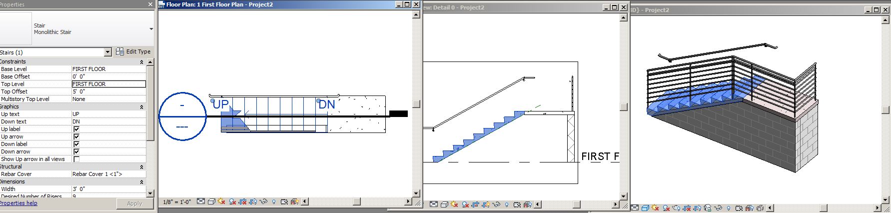 RevitCity.com | Attaching railings to precast stairs