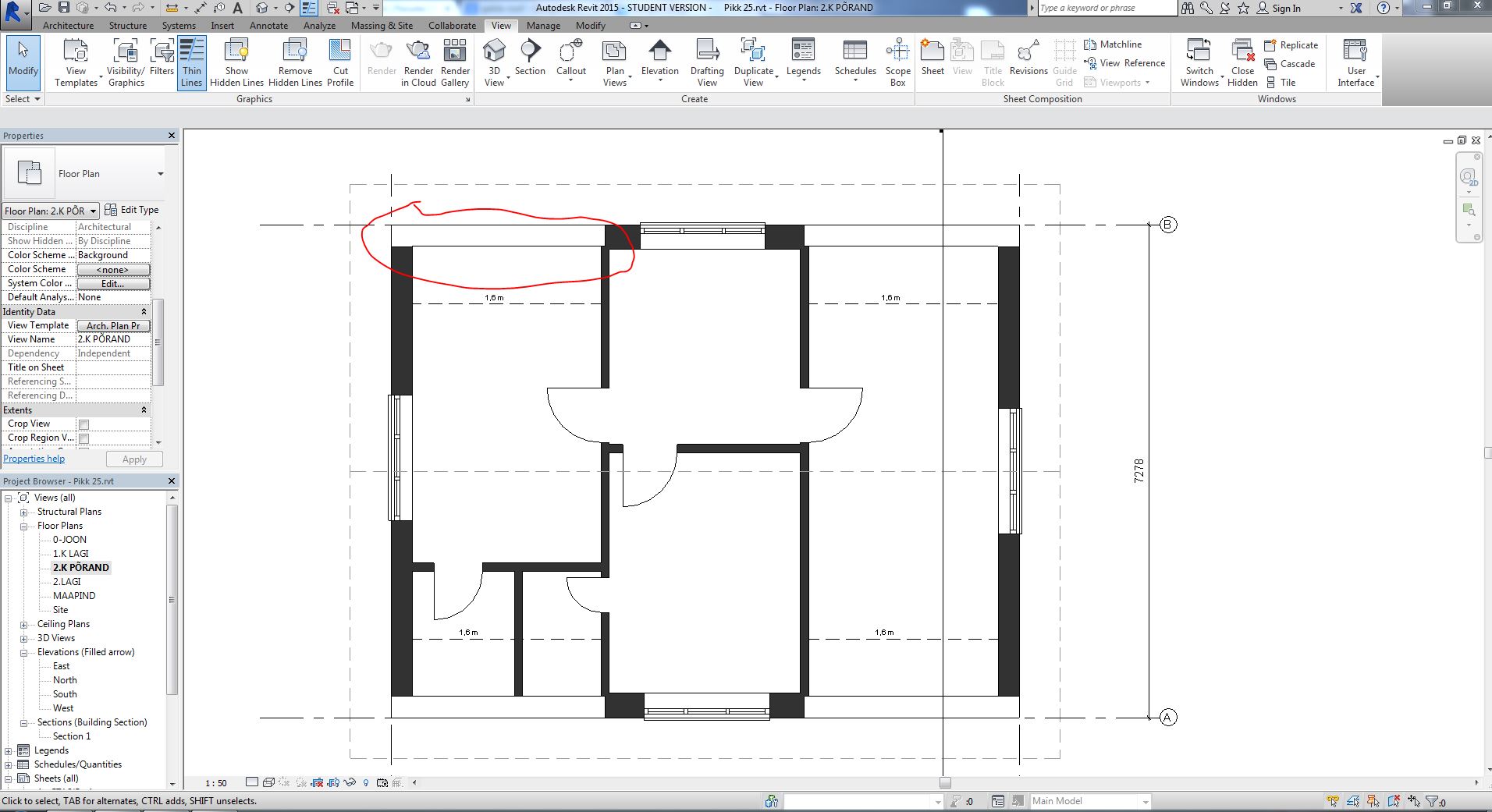 RevitCity.com | Roof hides walls in plan view