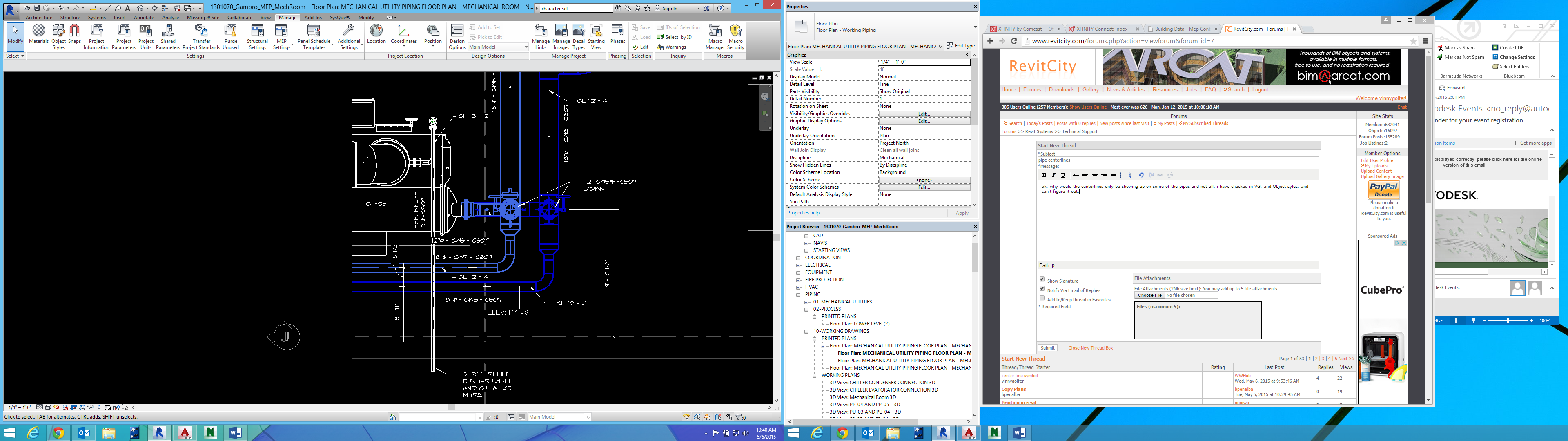 RevitCity.com | pipe centerlines