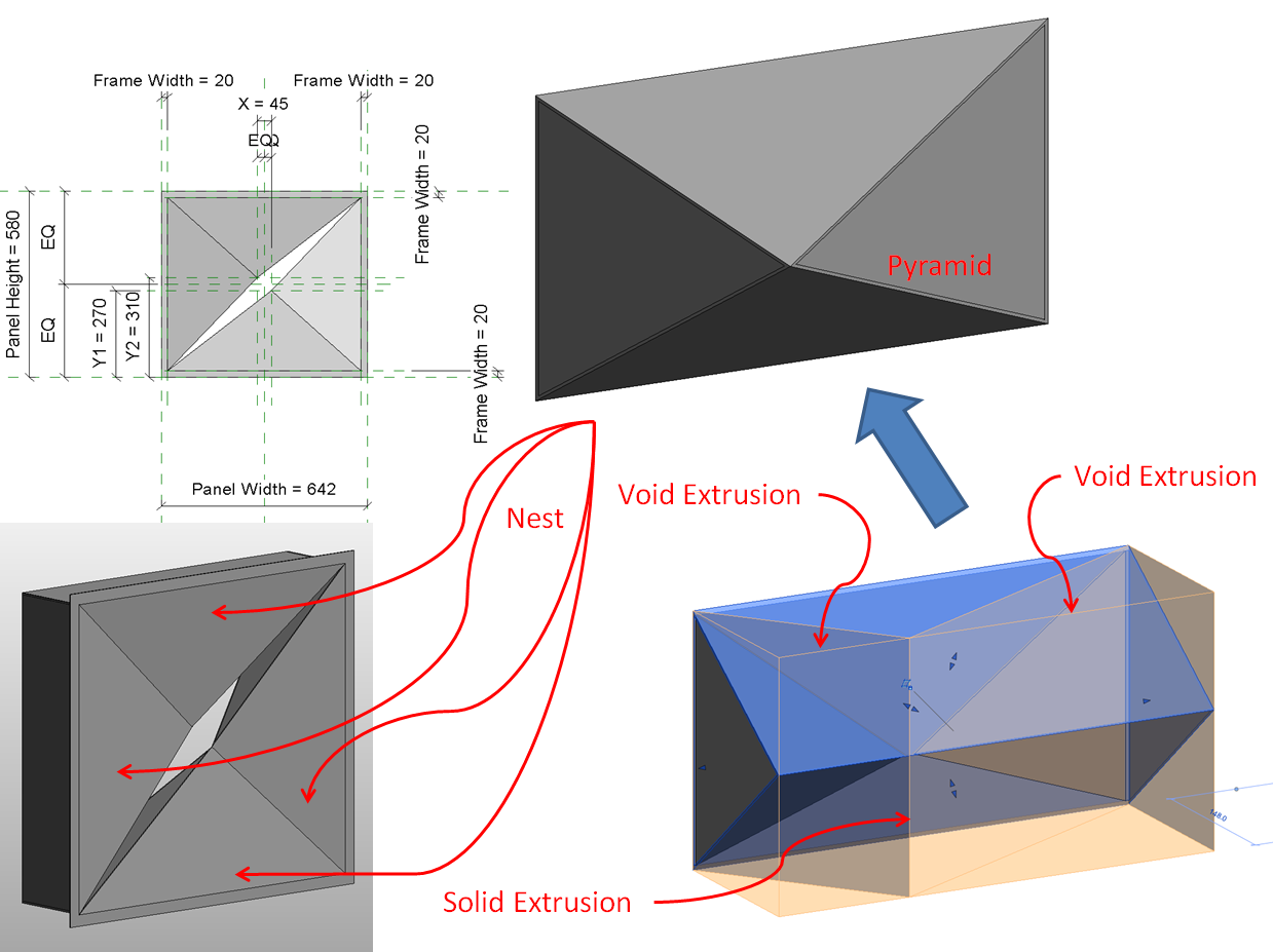 RevitCity.com | Curtain Panel Family & nesting solid/voids