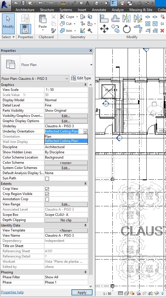 RevitCity.com | can't find ceiling plans in underlay parameter