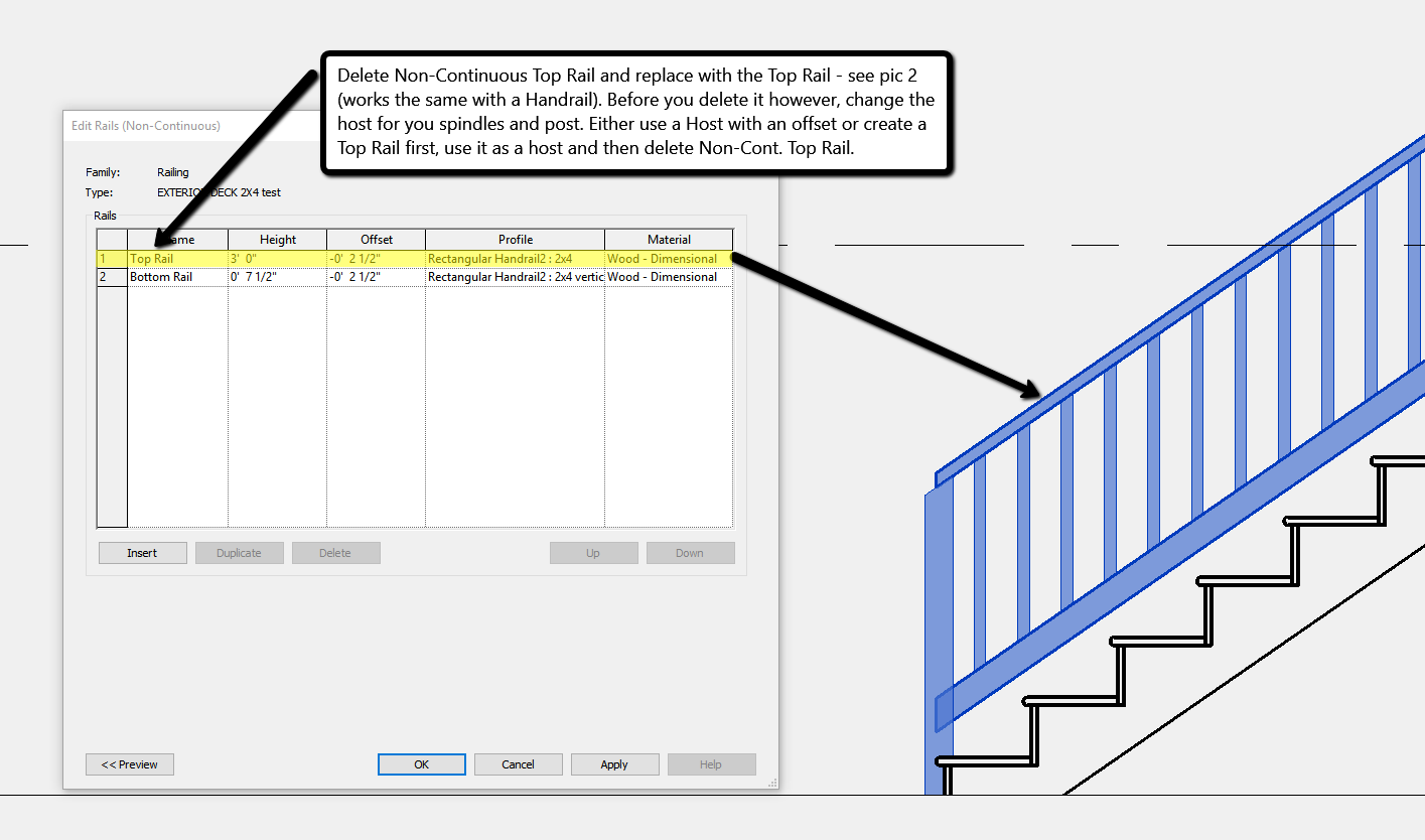 RevitCity.com | residentail railing to past post