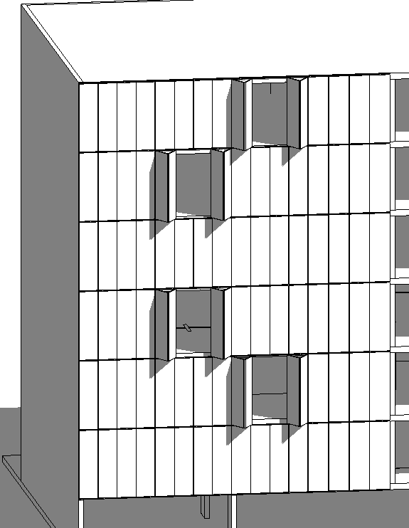 RevitCity.com | Double Skin facade with folding shutters