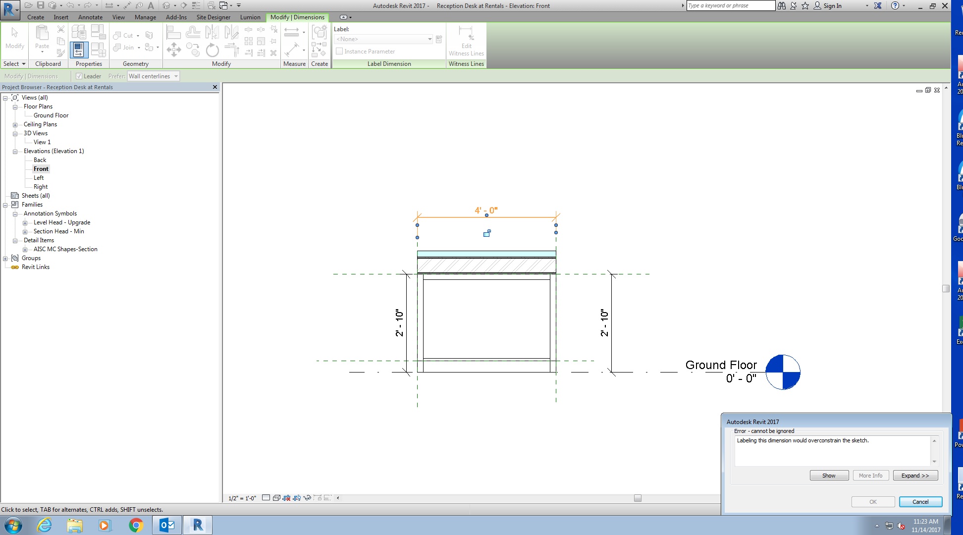 RevitCity.com | Change length of dimension, and parts of family