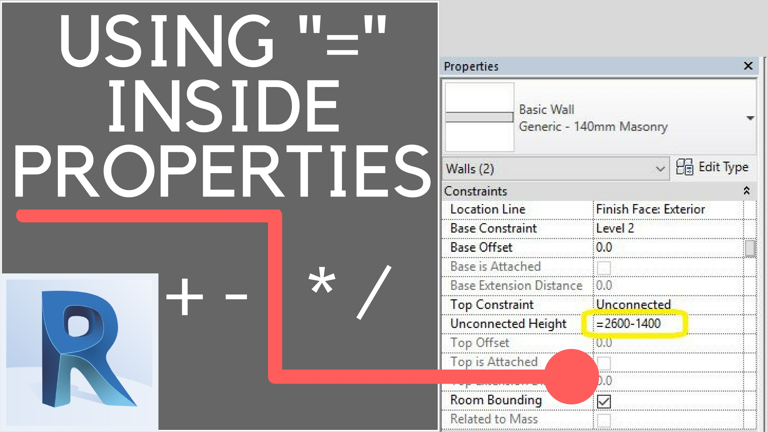 RevitCity.com | CALCULATE EASILY WITHOUT CALCULATOR IN REVIT PROPERTIES :)