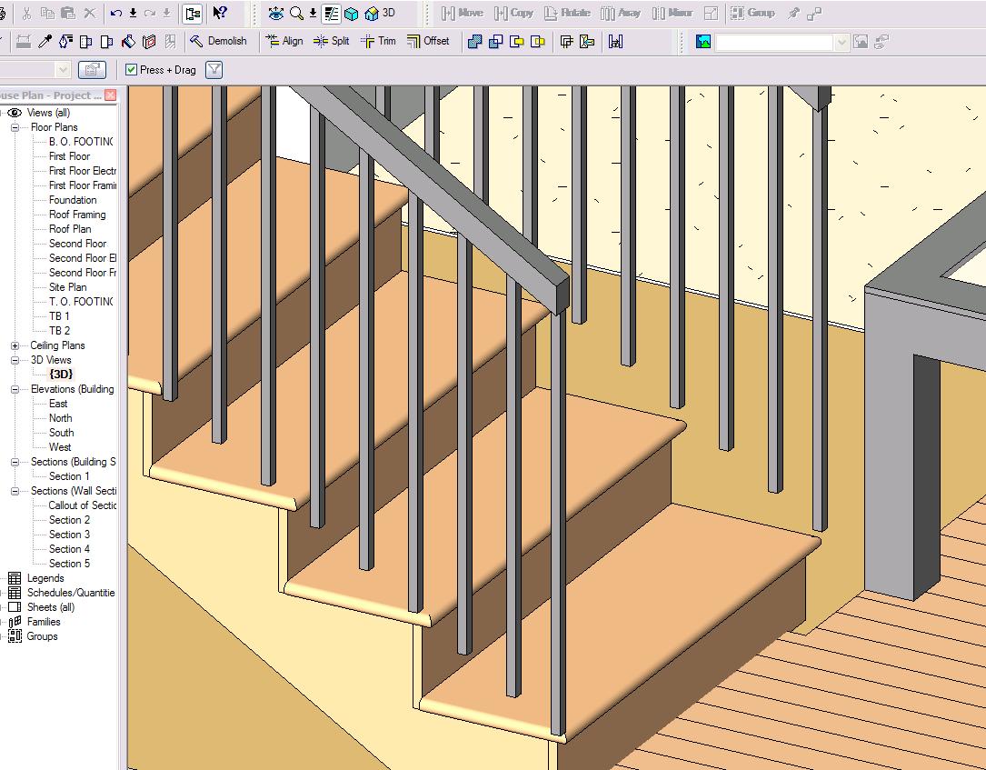 RevitCity.com | Attaching Railign to stairs...