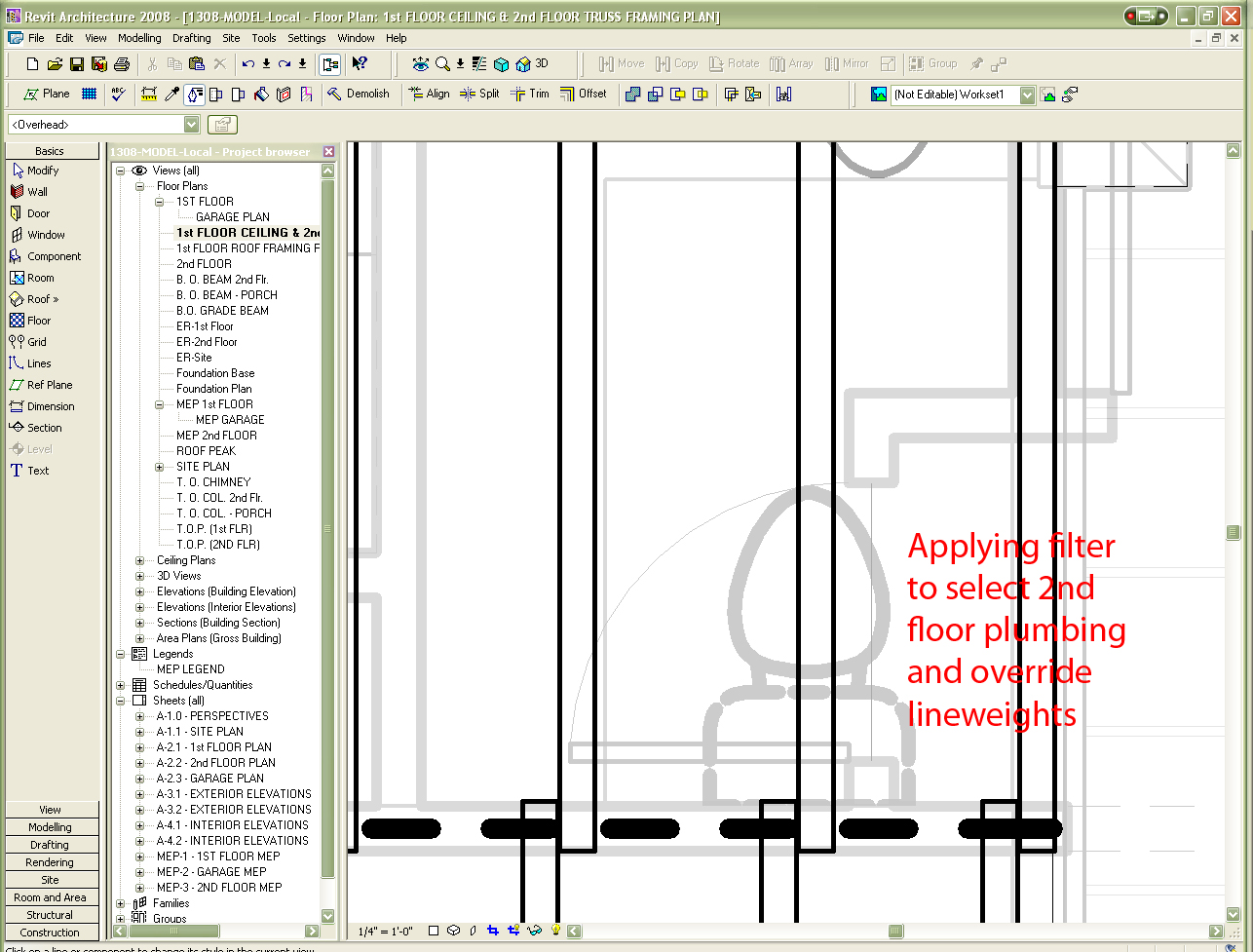 RevitCity.com | Show above floor plumbing on 1st floor Framing