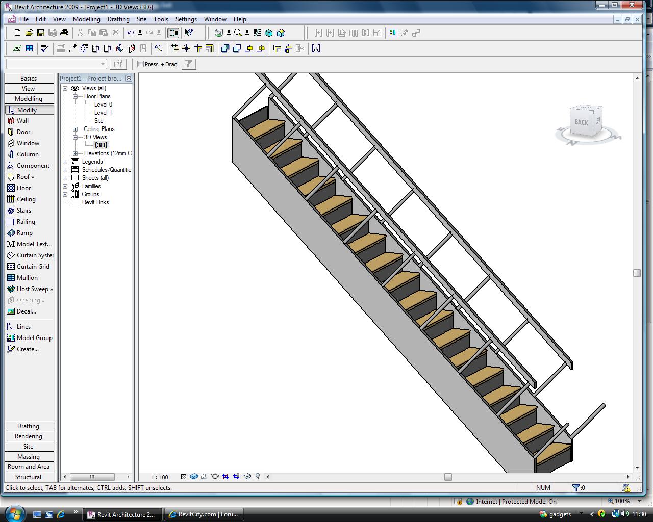 RevitCity.com | Angle Baluster Perpindicular to Stringer