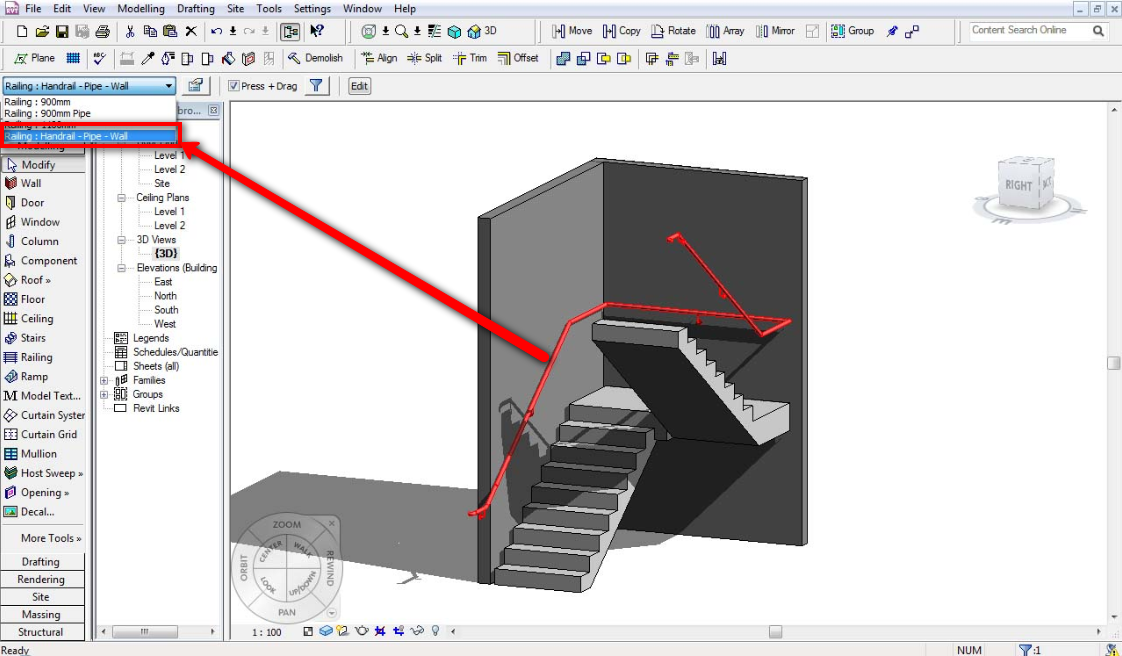 RevitCity.com | Attaching Rails to walls