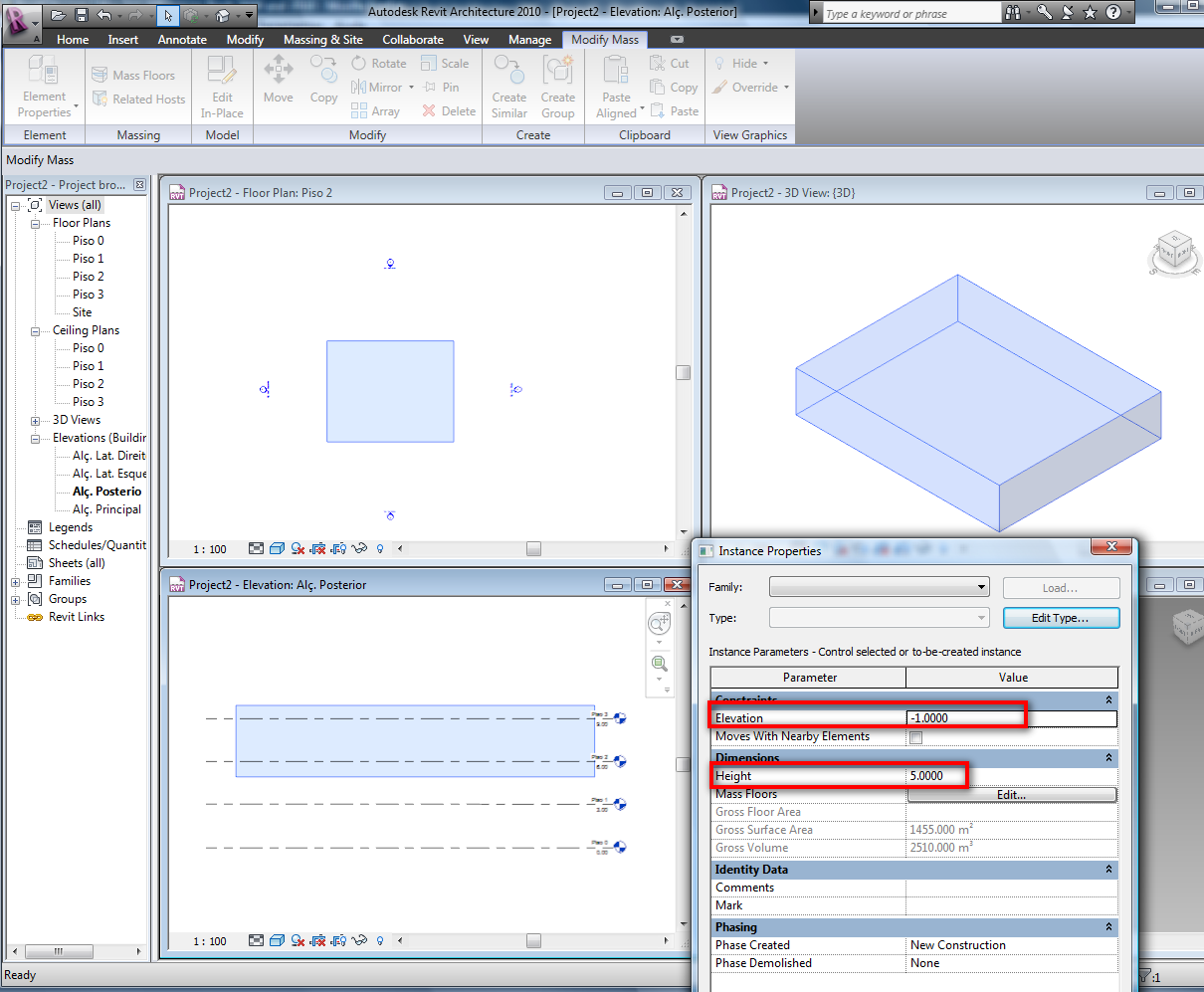 RevitCity.com | Massing differences Revit 2009 and 2010