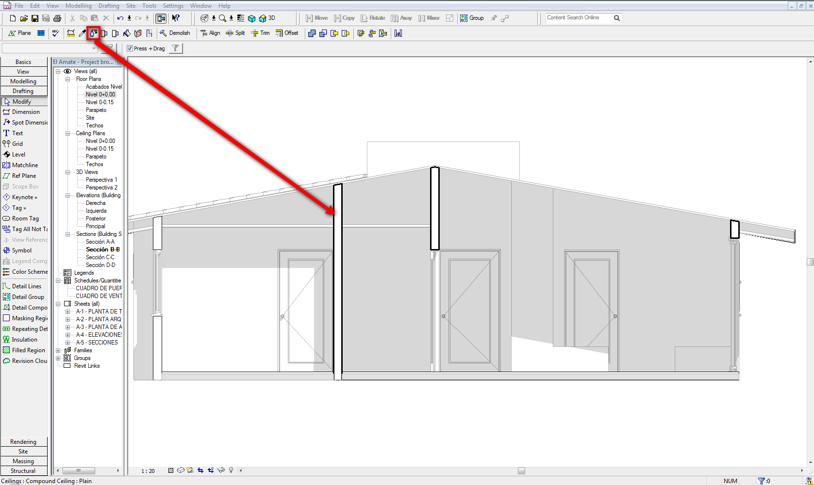 RevitCity.com | partial wall miter below winder