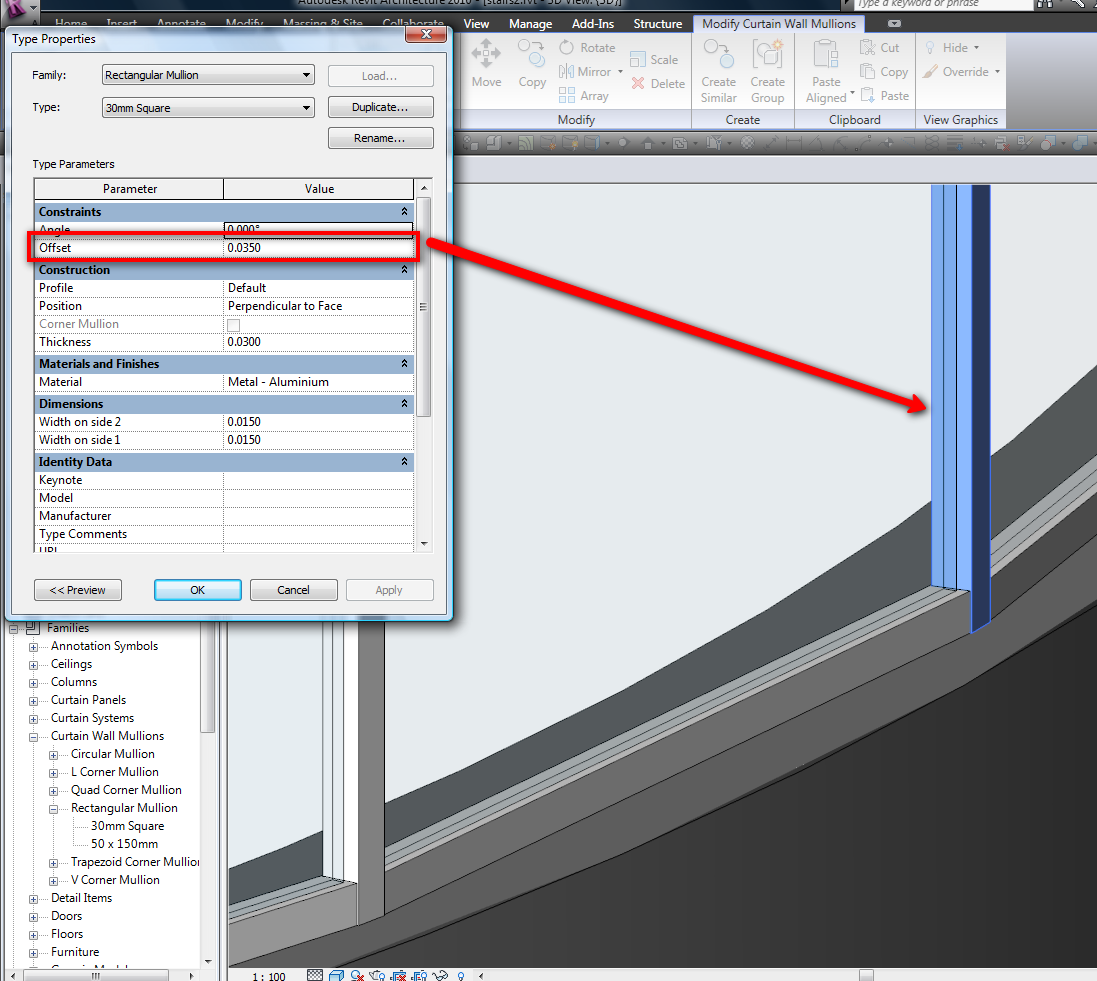 RevitCity.com | Mullion offset from exterior glazing