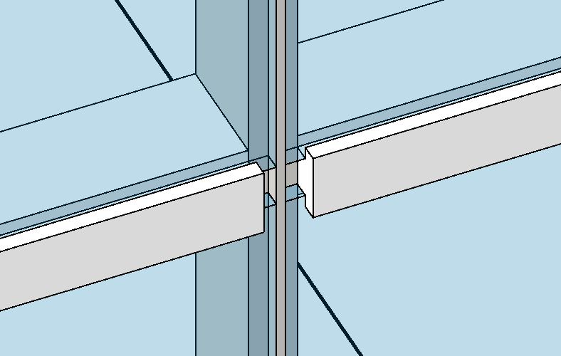 RevitCity.com | Cutain Wall. Horizontal Cap running over SSG Verticals?