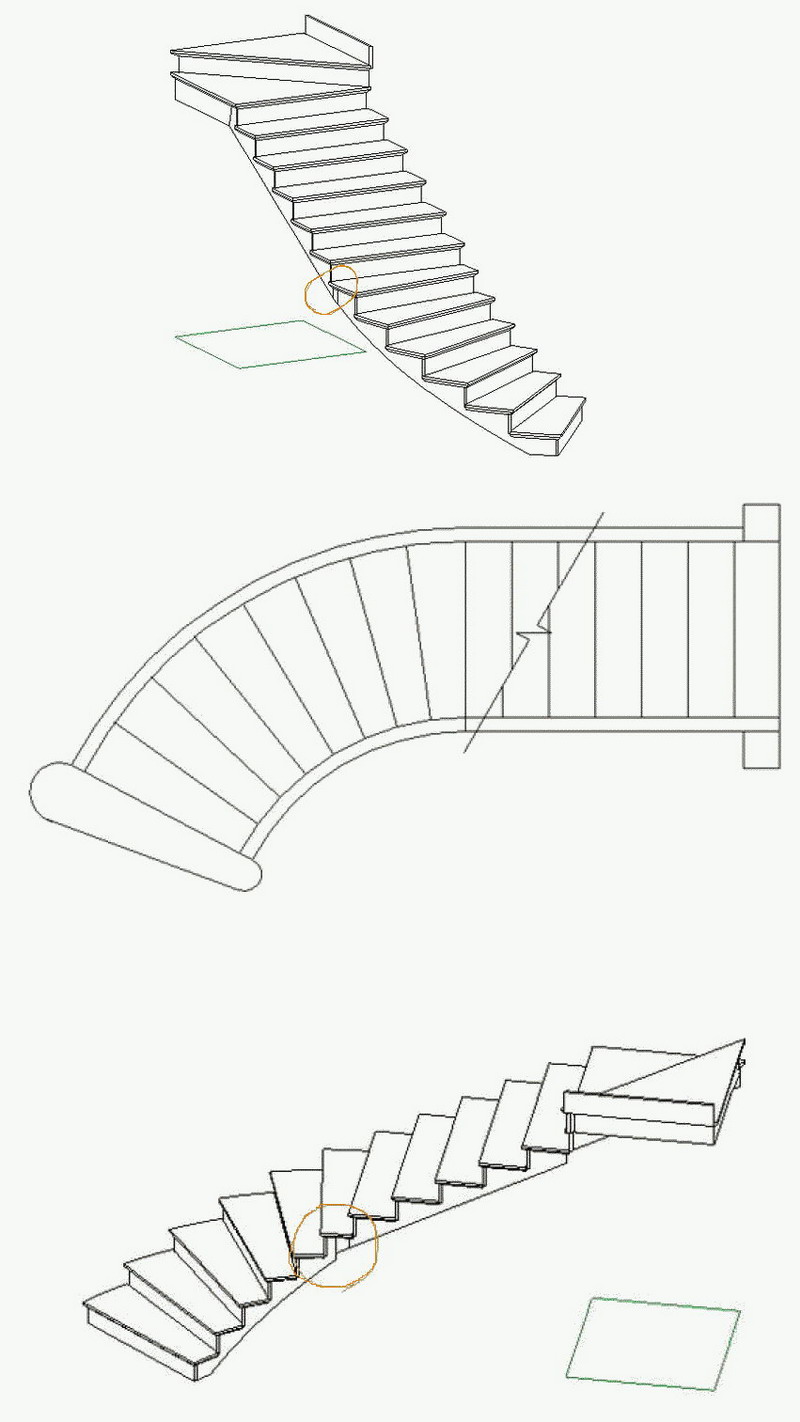 RevitCity.com | Help : making a Curve Straight Stair