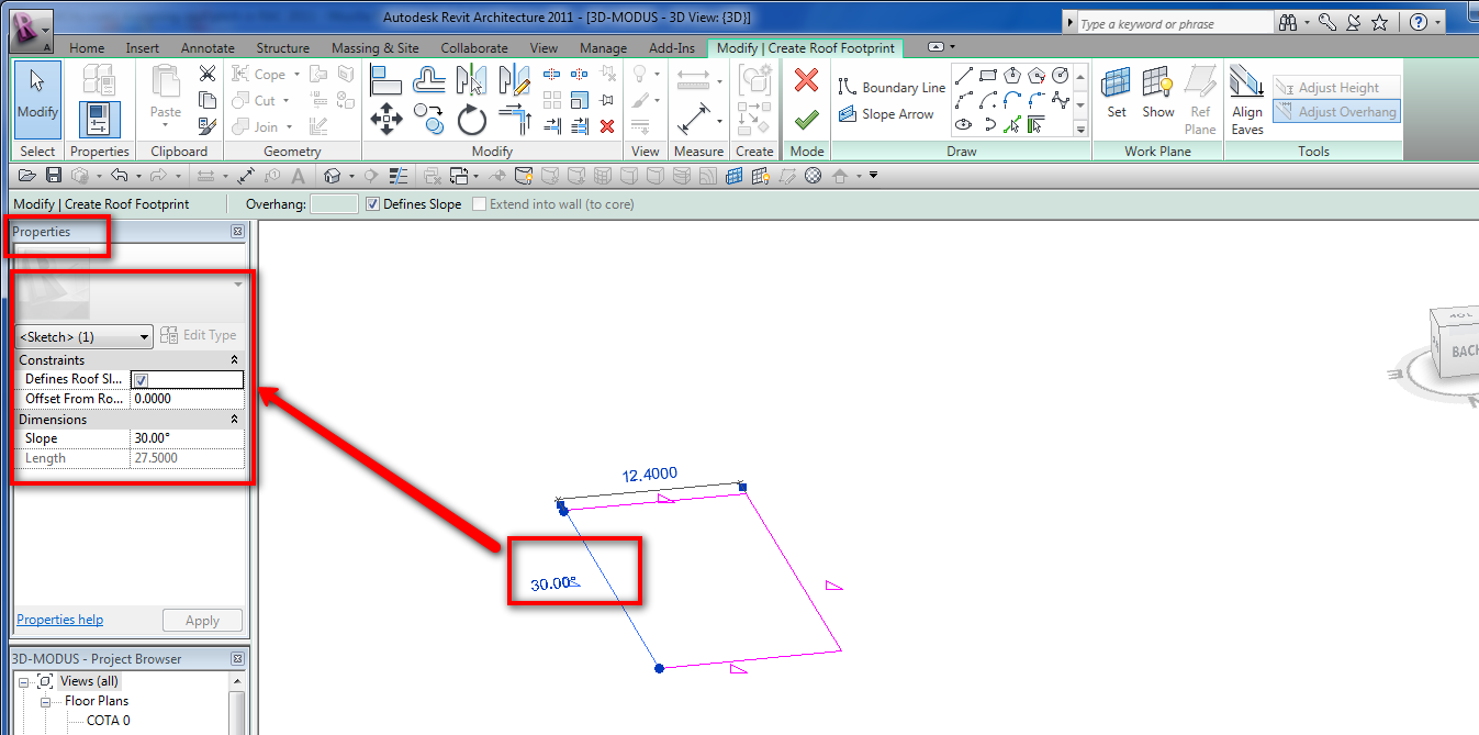 RevitCity.com | Assigning roof pitch in RAC 2011