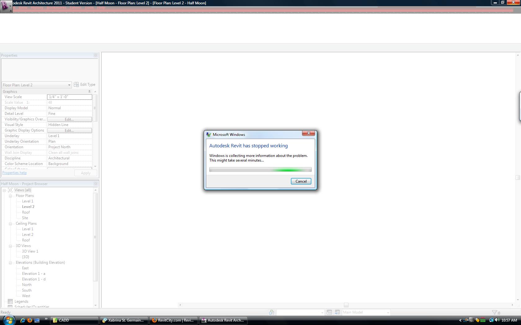 RevitCity.com | Revit Architecture (Student Version) 2011 problems?