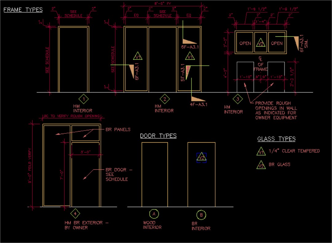 RevitCity.com | Frame & Door Type Elevation Drawing