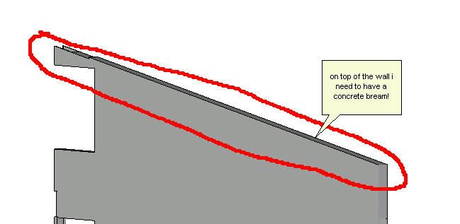 RevitCity.com | concrete beam on top of inclined wall