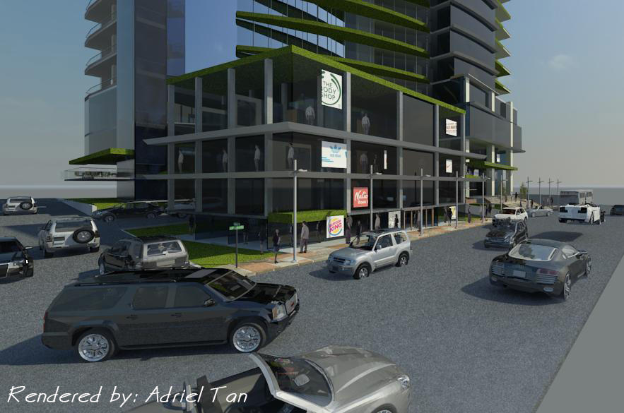 RevitCity.com | Image Gallery | Corner view (retail spaces)