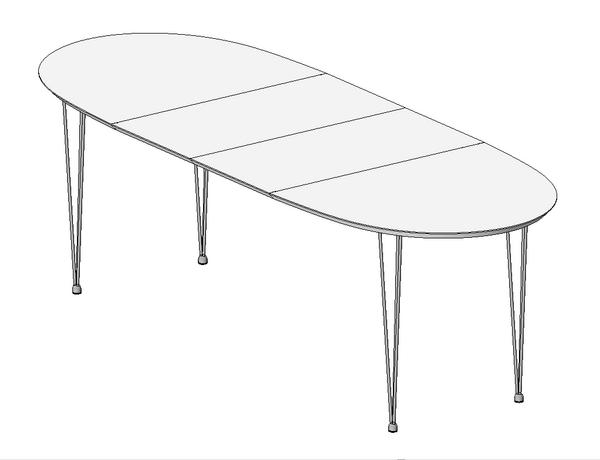 RevitCity.com | Object | Dining table with 2 extentions