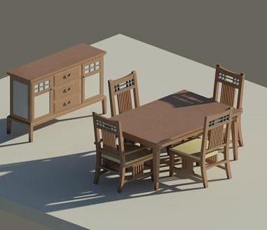RevitCity.com | Object | Craftsman dining set