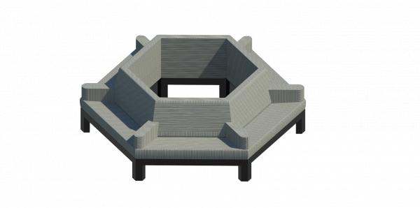 RevitCity.com | Object | Radial Seating Furniture - Mueble radial para ...