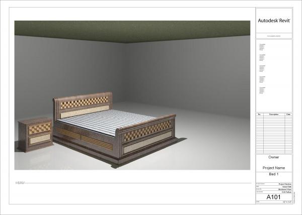 RevitCity.com | Object | wooden bed by Mustaeed Khan