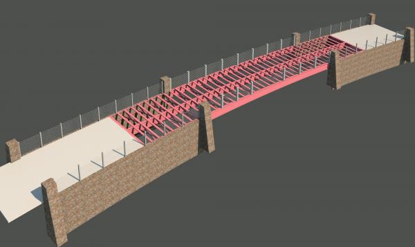 RevitCity.com | Object | FOOTBRIDGE - RADIAL