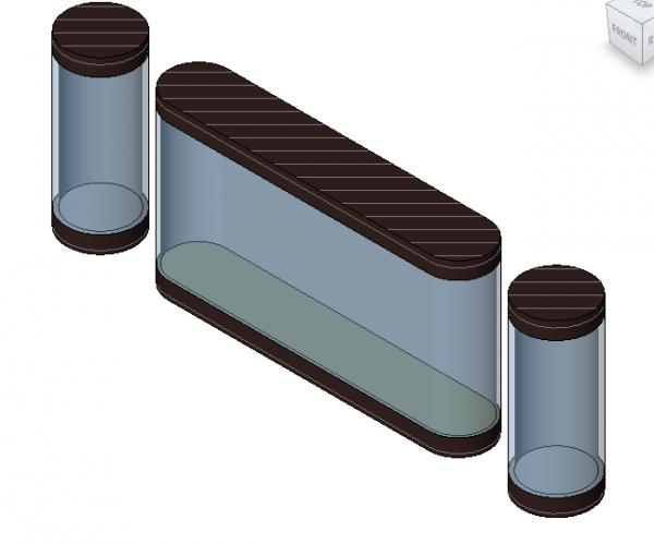 RevitCity.com | Object | Oval Fish Tank with Side Tanks