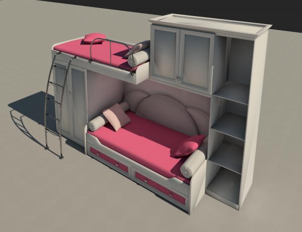 RevitCity.com | Object | Bunk Beds - Furniture Bed