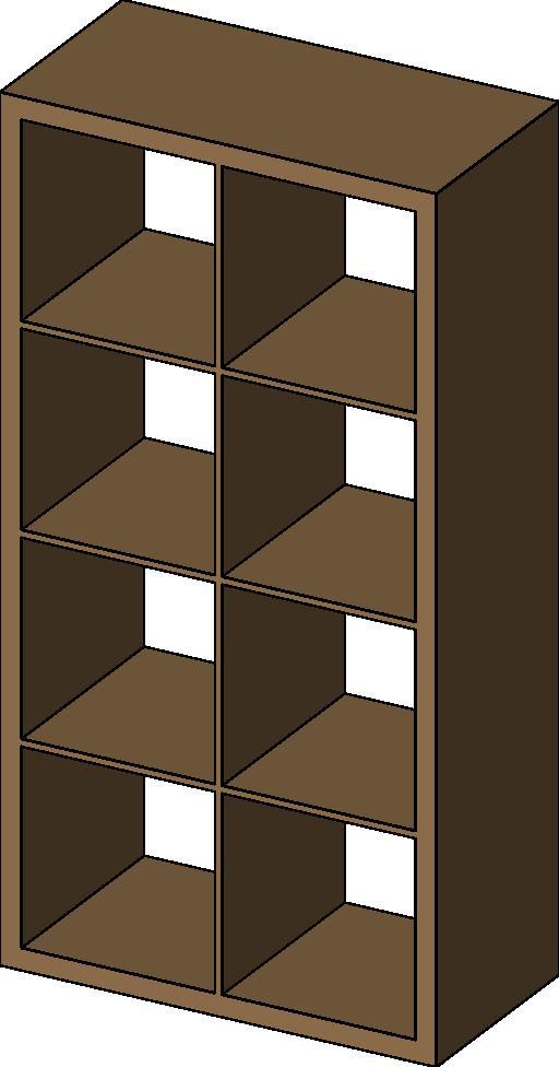 RevitCity.com | Object | Ikea Expedit 4x2 Shelf
