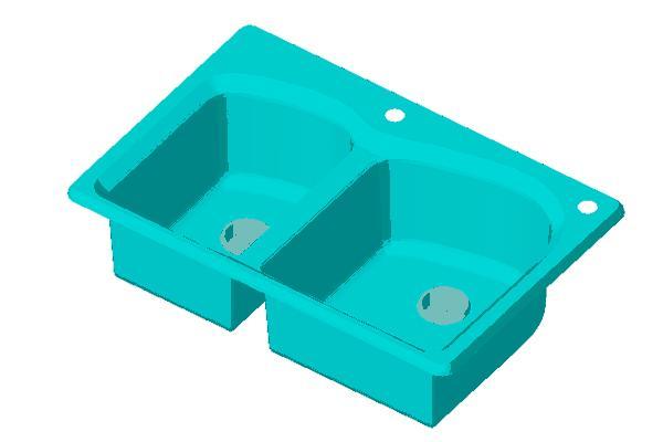 RevitCity.com | Object | Kohler - K-5805-2 Woodfield Double-Basin Sink