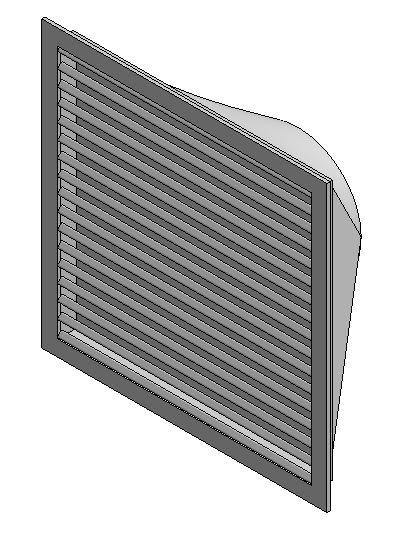 RevitCity.com | Object | Exhaust Air Grille 45° Blades With 1 Spigot ...