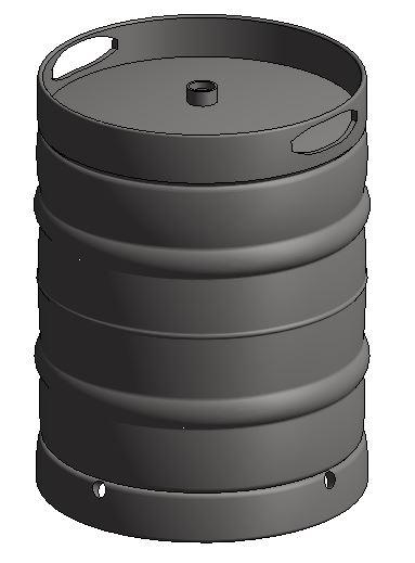 RevitCity.com | Object | Beer Keg - 50 Litre - 381Ø x 600h