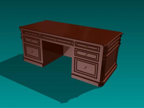 RevitCity.com | Object | Executive Mahogany Desk