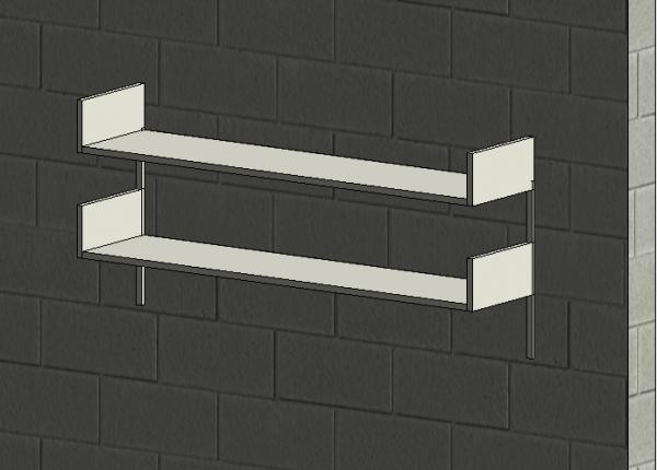 RevitCity.com | Object | Metal Wall mounted shelf / Shelves