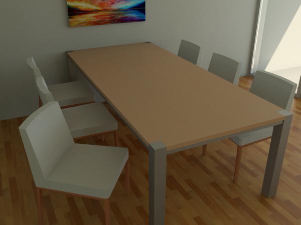 RevitCity.com | Object | Metal Wood Table