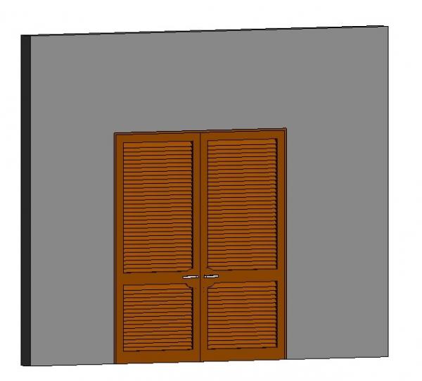 RevitCity.com | Object | 2 Door and Louvers ( Wall 220mm)