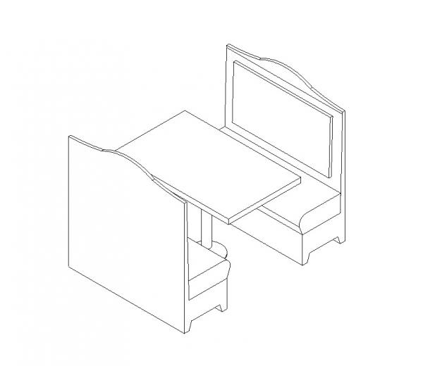 RevitCity.com | Object | Booth with Curved Top