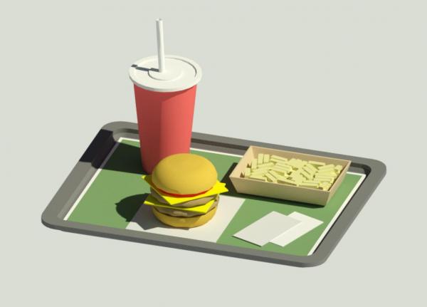 RevitCity.com | Object | Fast food tray with food (Part 1/3)