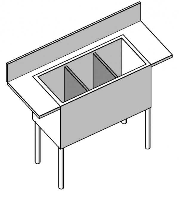 RevitCity.com | Object | 3 compartment bar sink