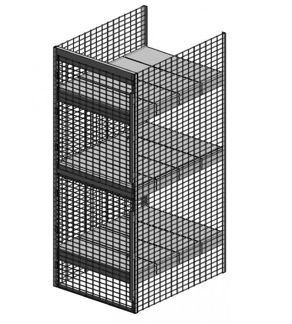 RevitCity.com | Object | Caged storage Lockers Stacked